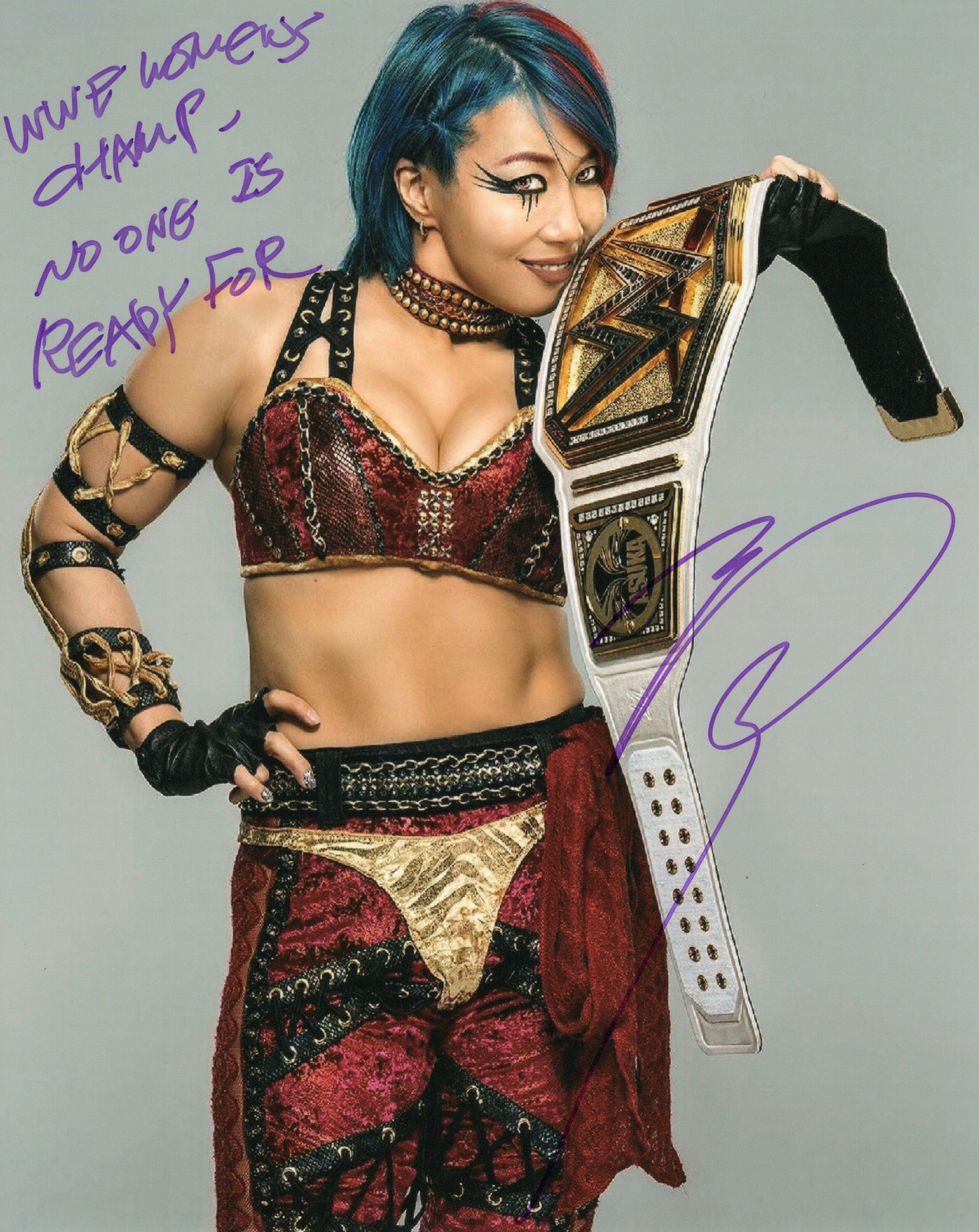 Asuka Signed Wwe Photo
