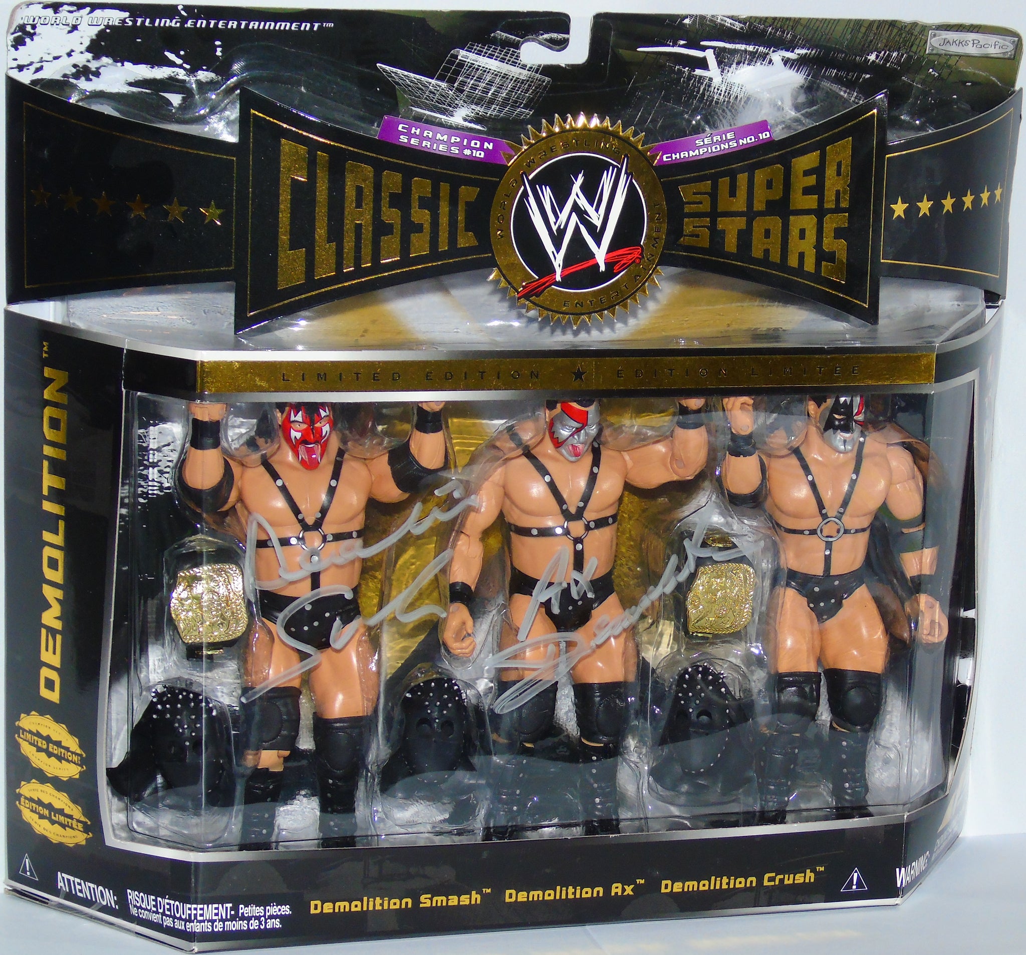 Demolition Ax & Smash WWE/WWF Jakks Classic Signed Triple Figure Set ...