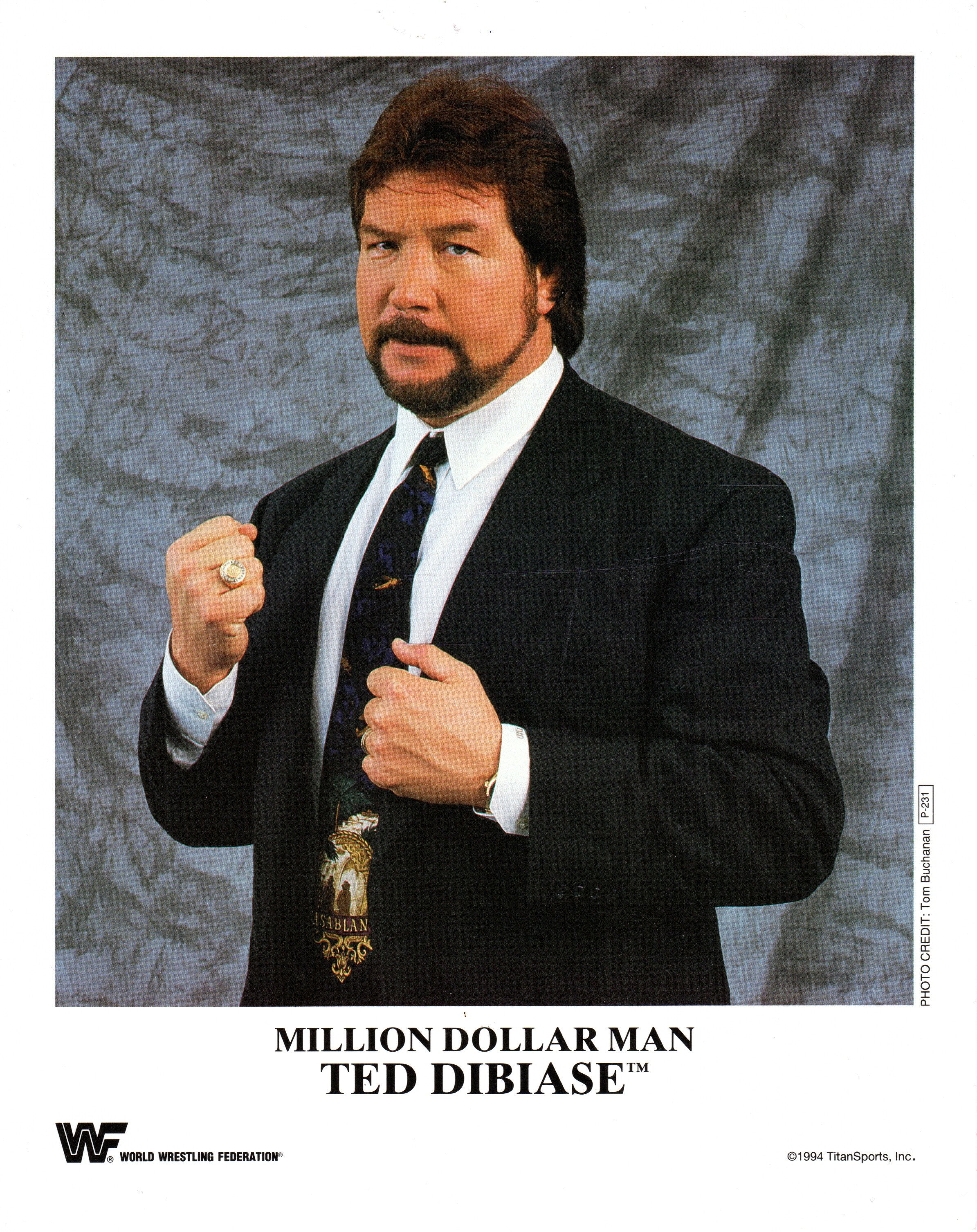 Million Dollar Man Ted Dibiase WWF Promo Photo – RetroWrestling.com