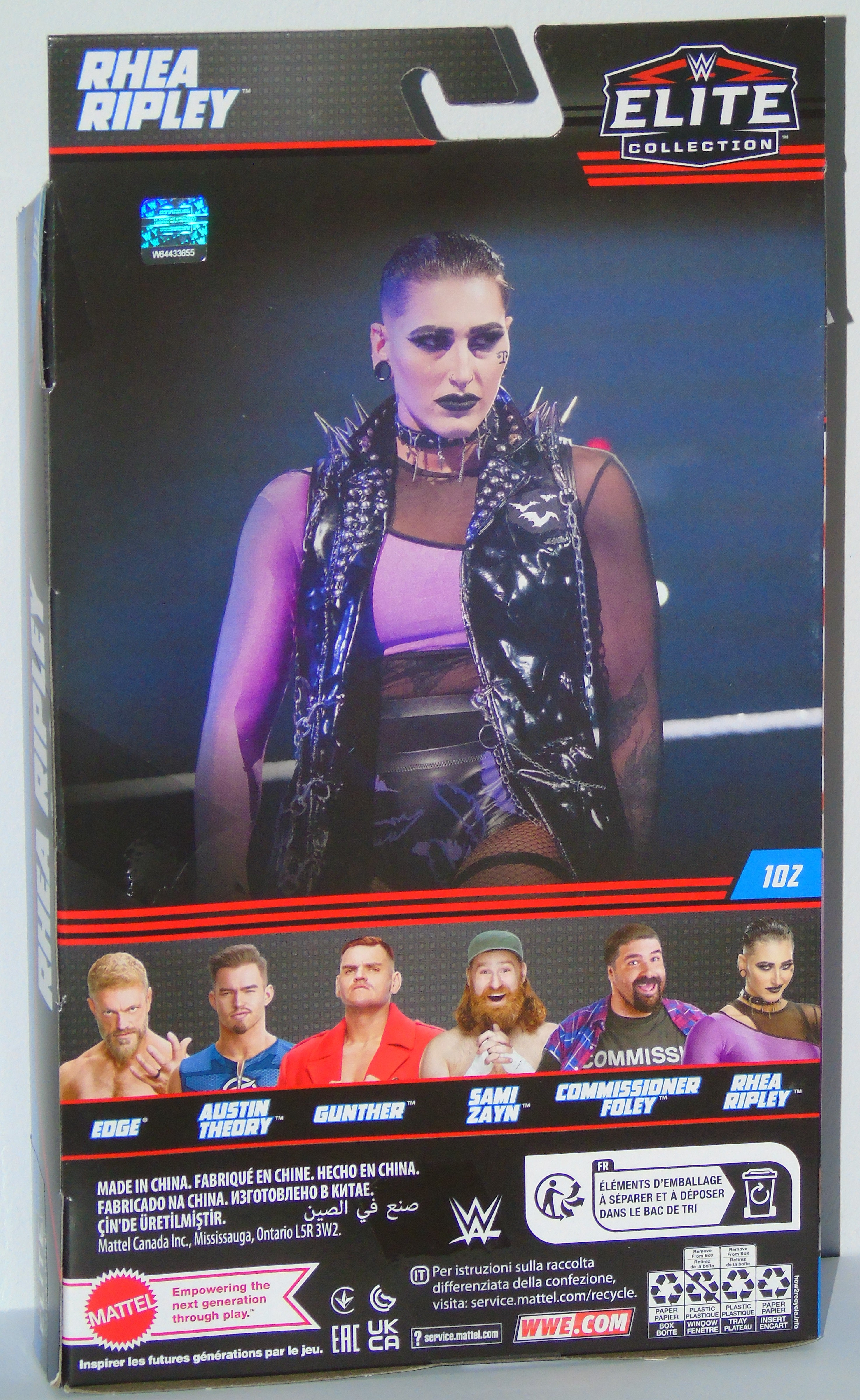 Rhea Ripley Signed Mattel Elite Series 102 WWE Wrestling Figure ...